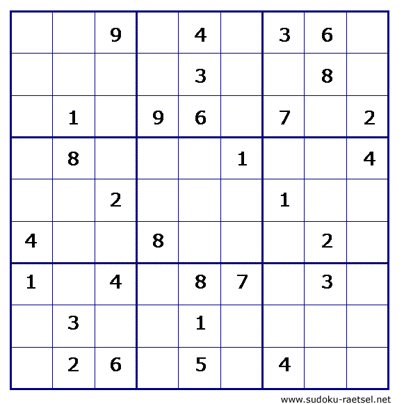 Sudoku Schwer Online Zum Ausdrucken Sudoku Raetsel